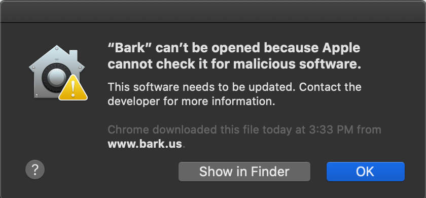 Bark Desktop App is not opening on Mac – Bark