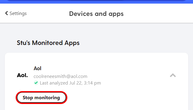 How to delete accounts and apps from monitoring – Bark